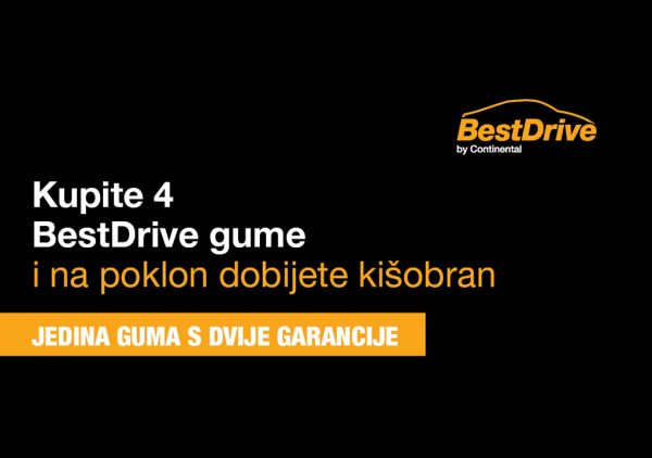 Kupite 4 BestDrive gume i dobijate poklon - Autounion - BestDrive